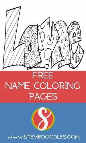 LAYNE Free Name Coloring Page — Stevie Doodles