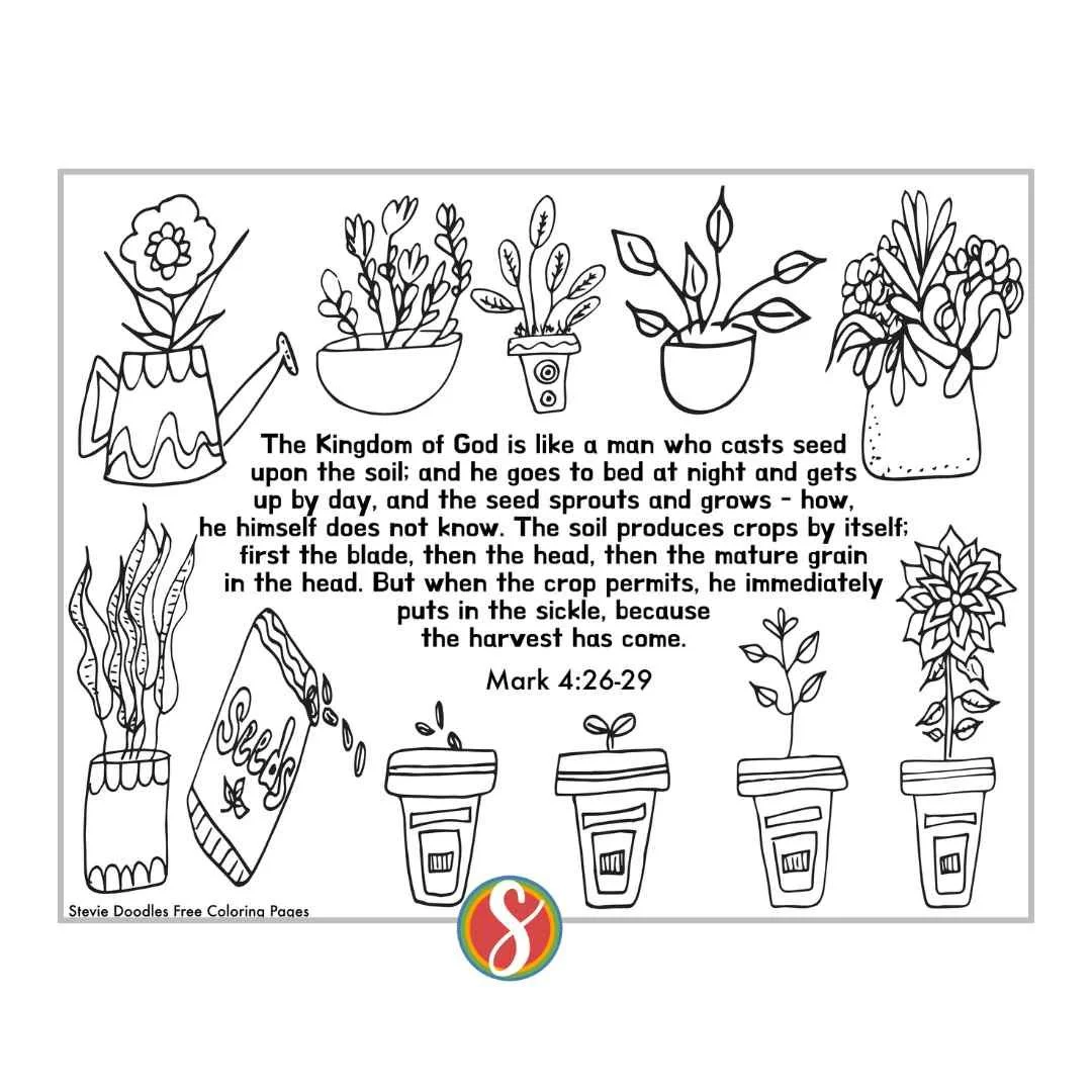 Free Mark Scripture Coloring Pages — Stevie Doodles
