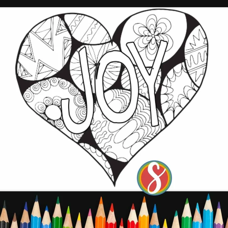 Free Joy Coloring Pages — Stevie Doodles
