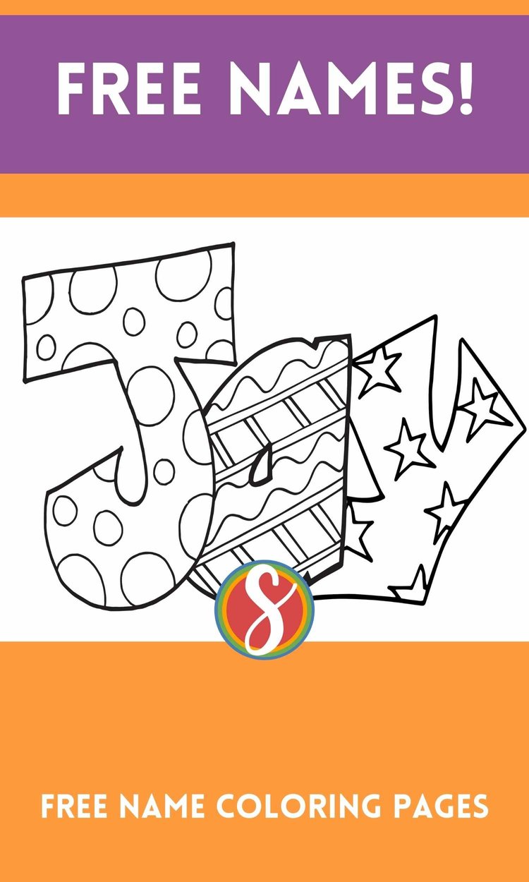Free JAY Name Coloring Page Printable — Stevie Doodles