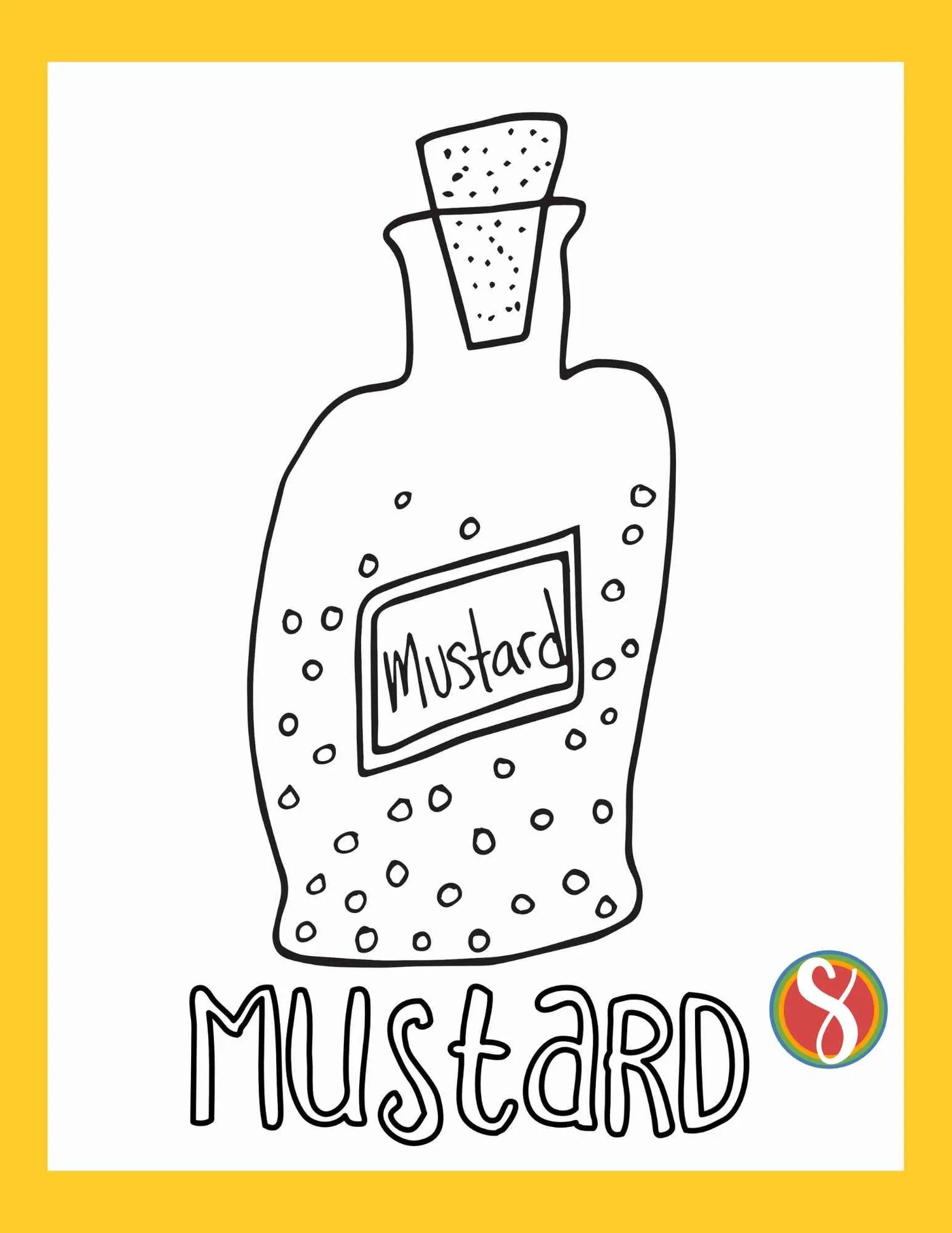 Free Mustard Coloring Pages — Stevie Doodles