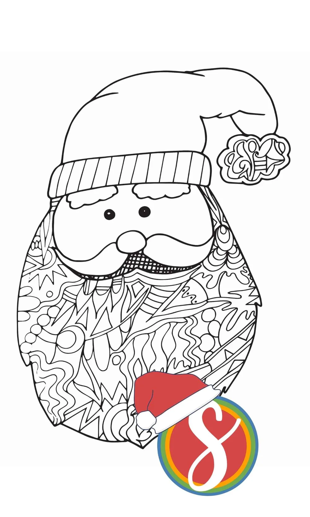 Free Santa Claus Coloring Pages — Stevie Doodles