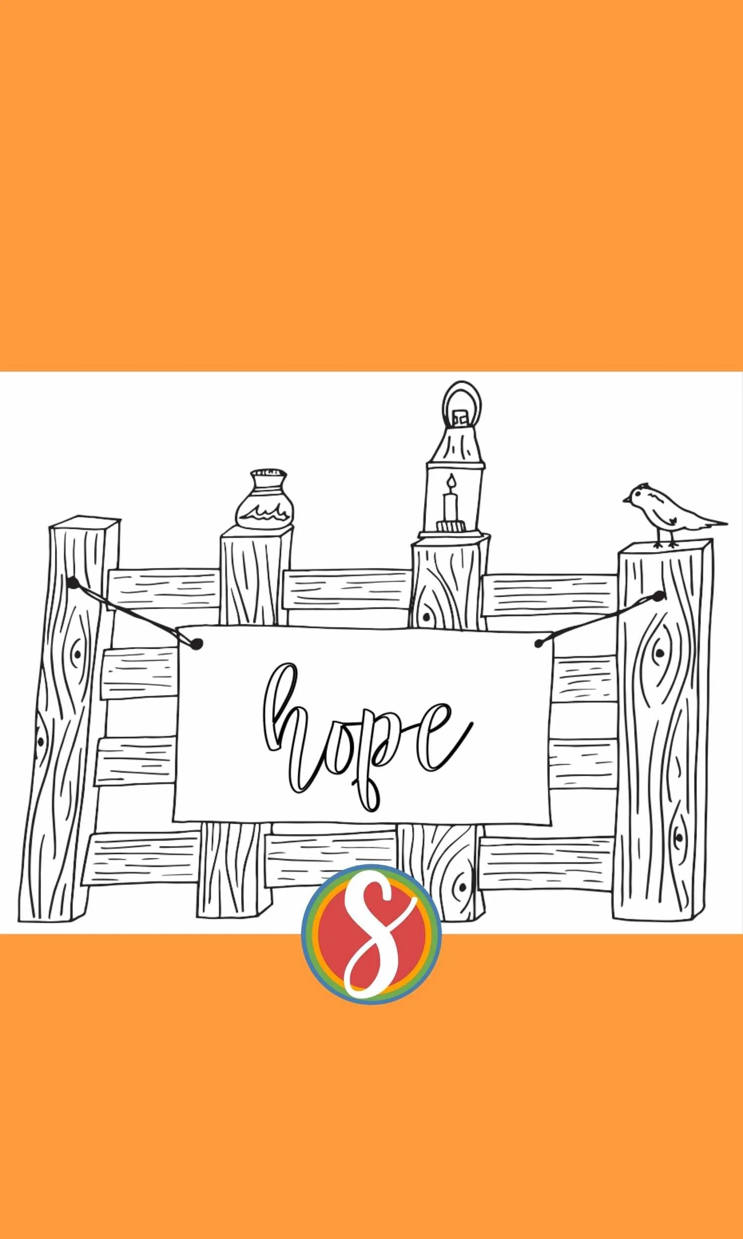 10 Free "HOPE" Coloring Pages — Stevie Doodles