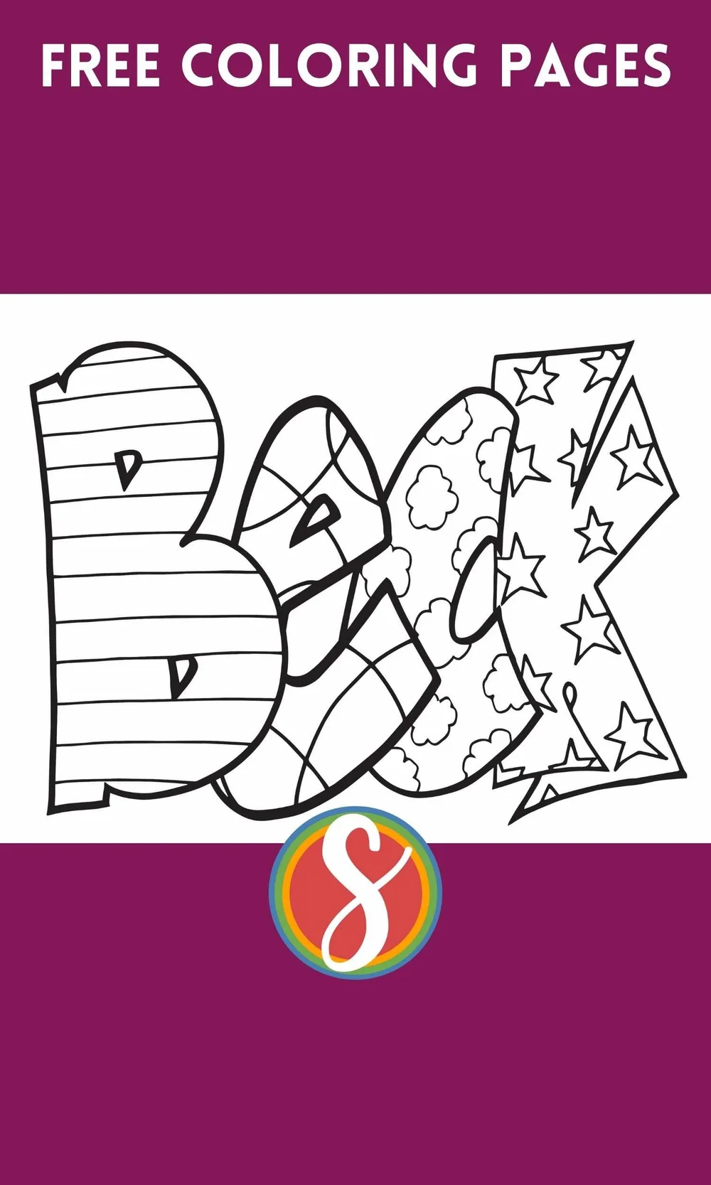 BECK - Free Name Coloring Page Printable — Stevie Doodles