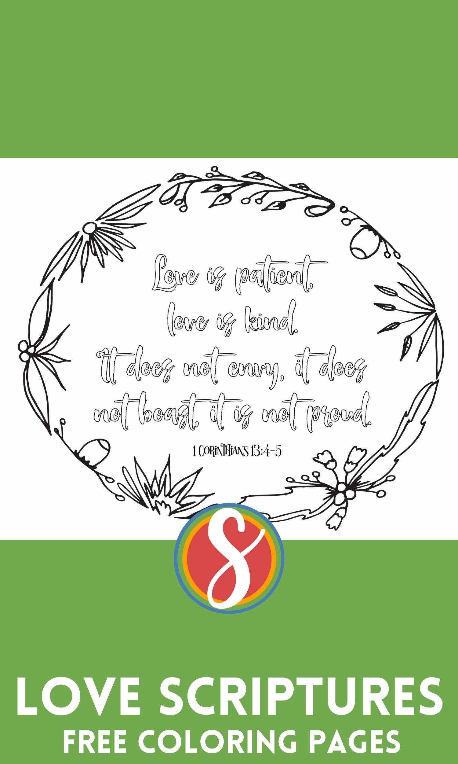 17 Coloring Pages With Bible Verses About Love - Free Printable ...