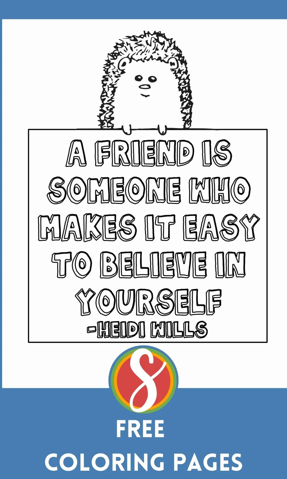 Free Best Friends Coloring Pages — Stevie Doodles