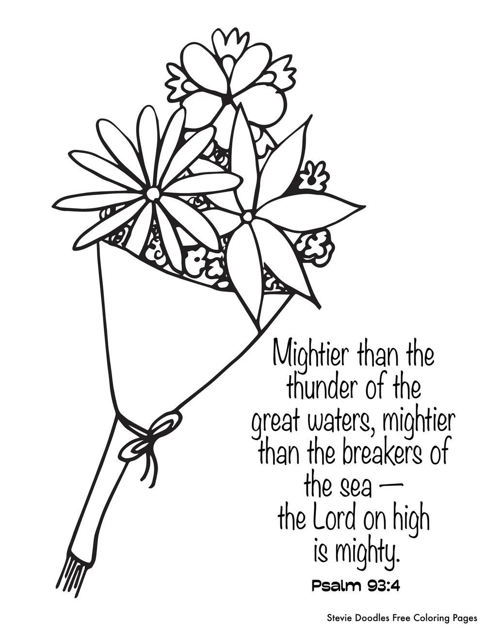 Psalms 91 - 100 - Free Coloring — Stevie Doodles