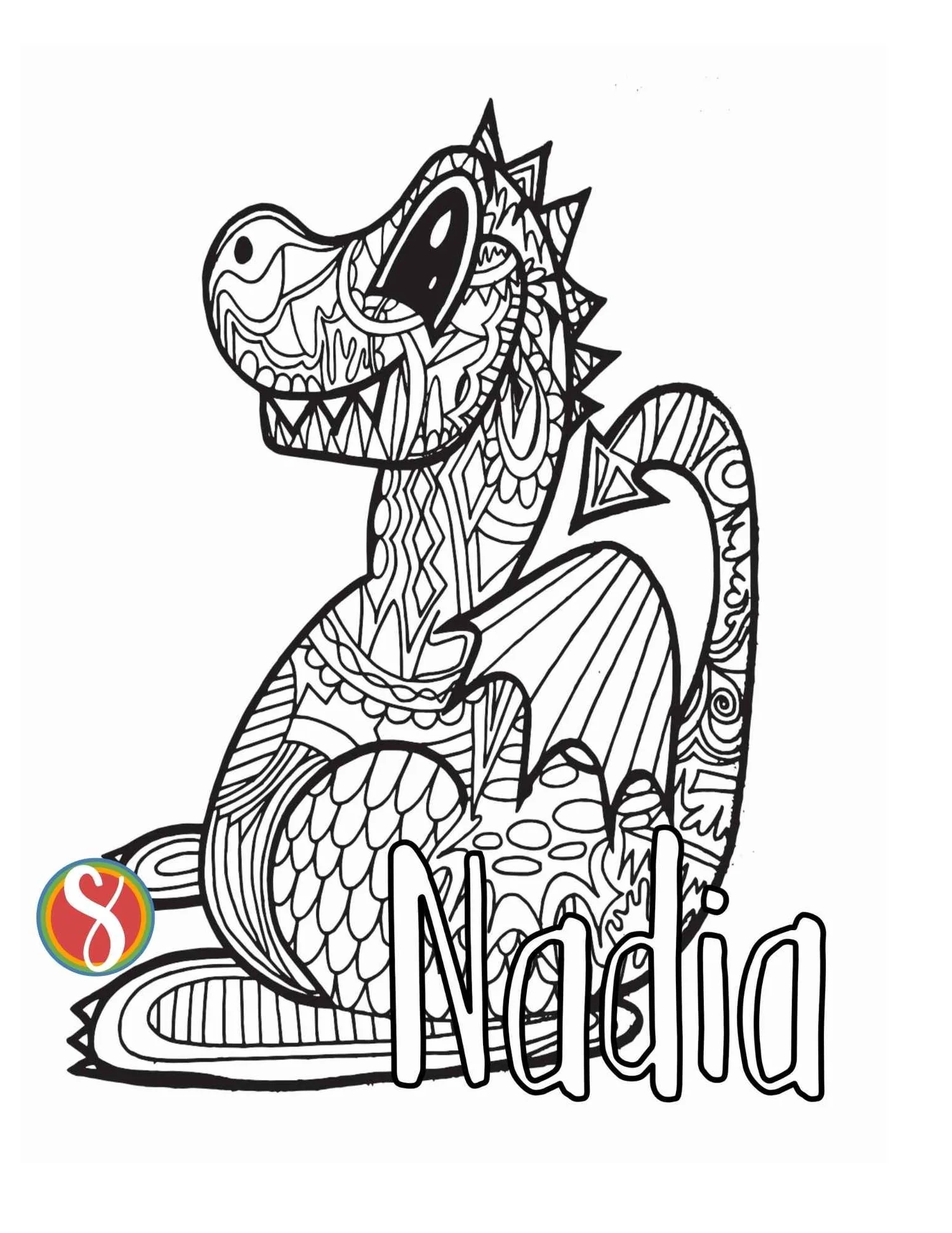 Free Nadia Name Coloring Pages — Stevie Doodles