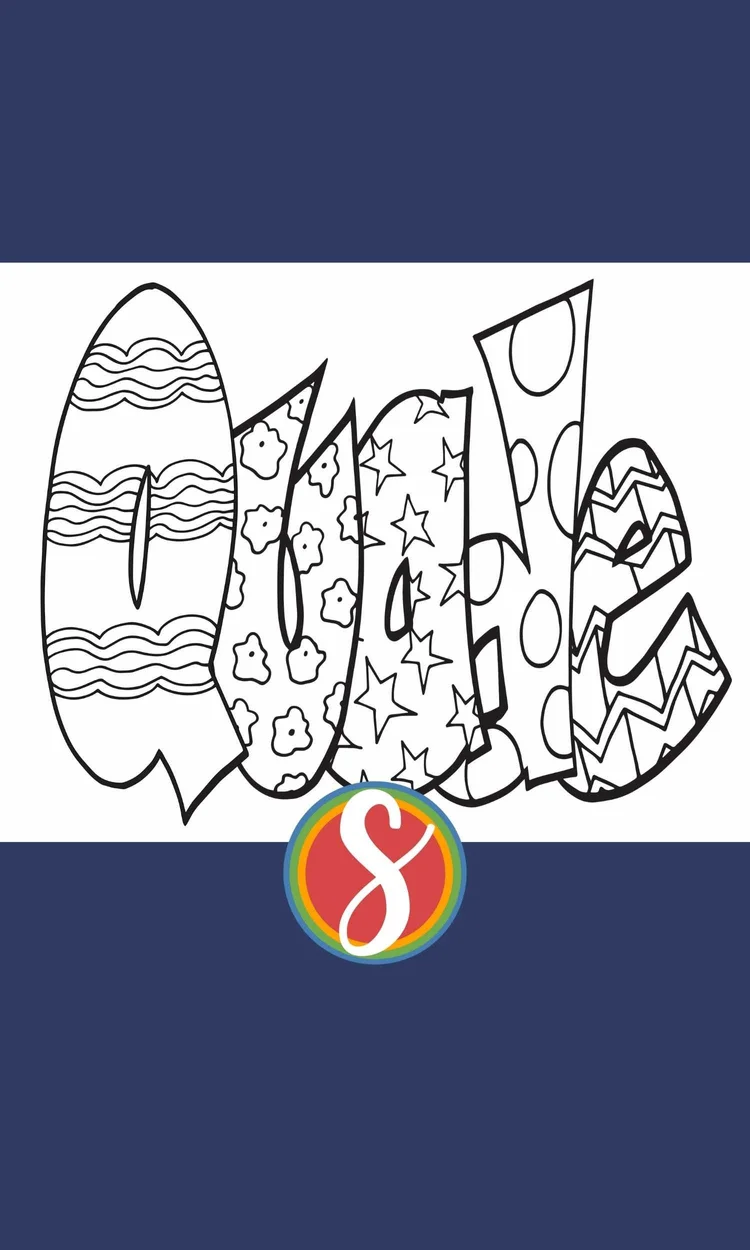 Free Quade Name Coloring Page Printable — Stevie Doodles