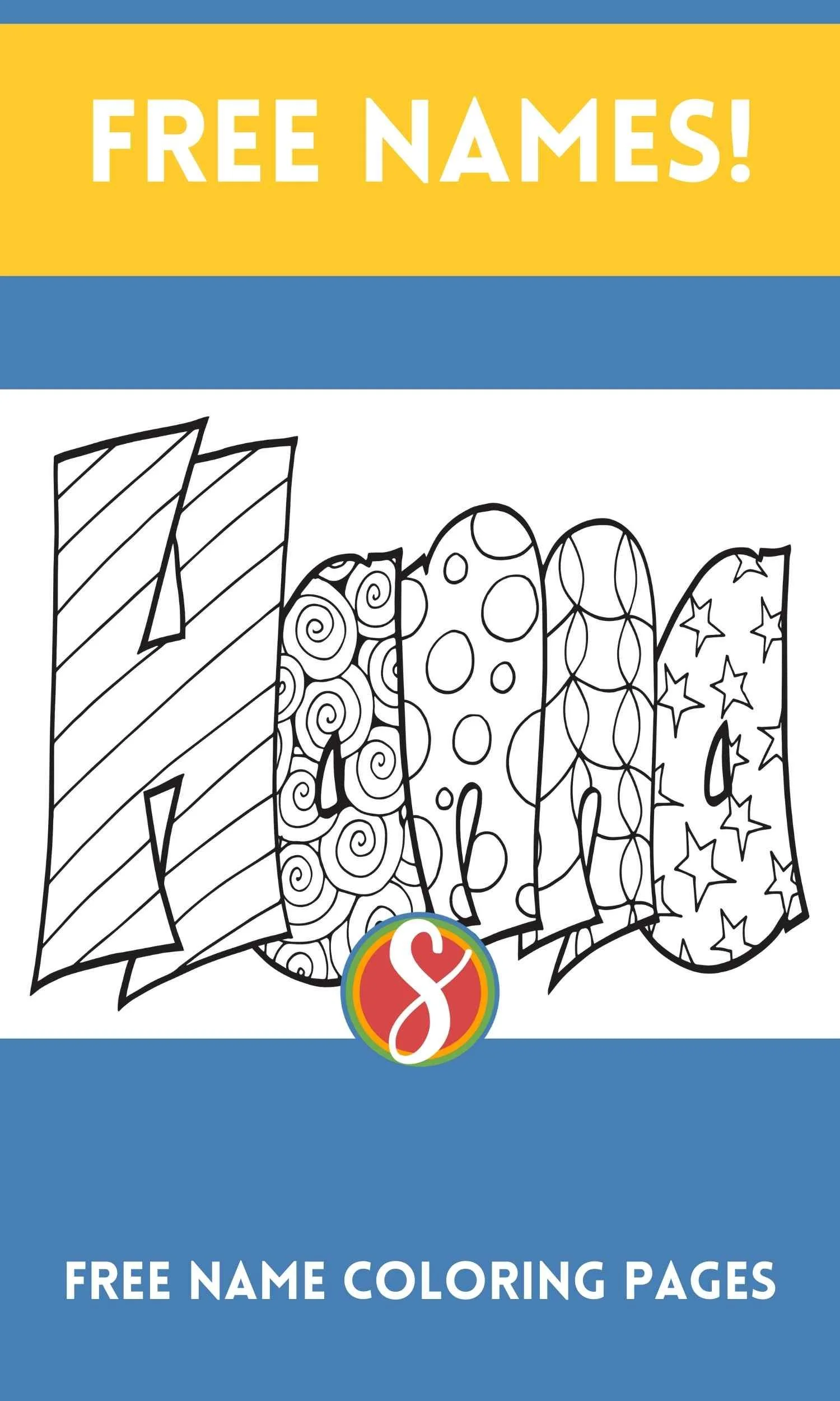 HANNA - Free Hanna Coloring Page s — Stevie Doodles