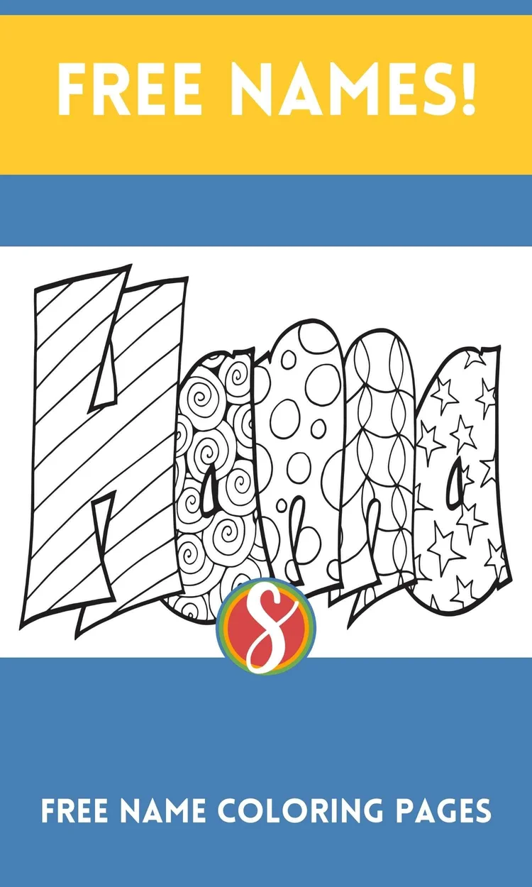 HANNA - Free Hanna Coloring Page s — Stevie Doodles