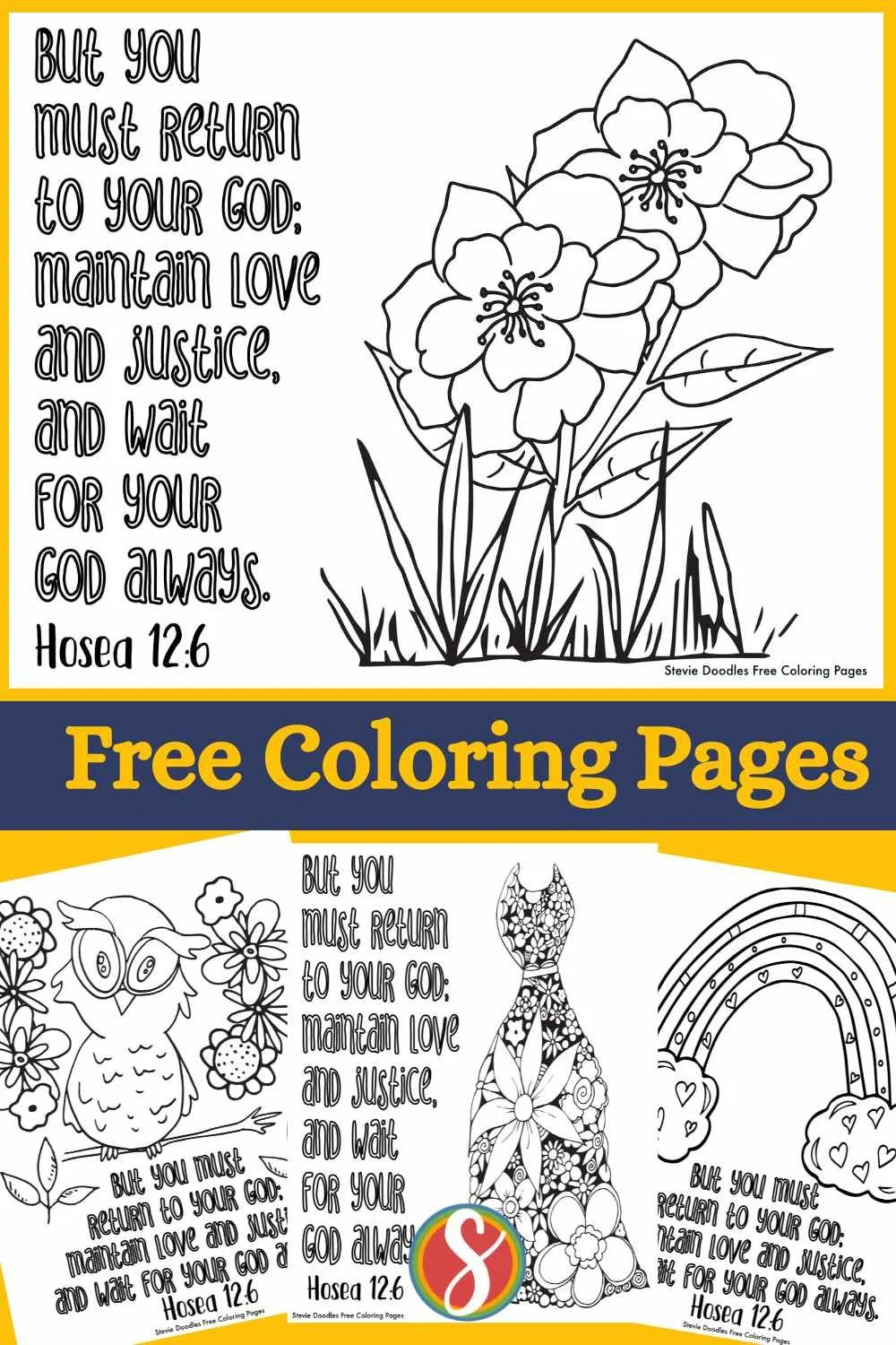 Free Hosea 12:6 Coloring Page — Stevie Doodles