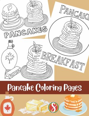 Free Pancakes Coloring Pages — Stevie Doodles