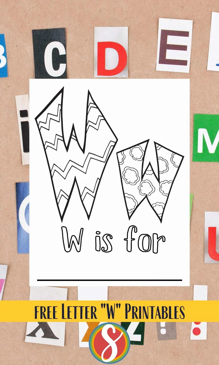 10 Free Letter W Coloring Pages — Stevie Doodles