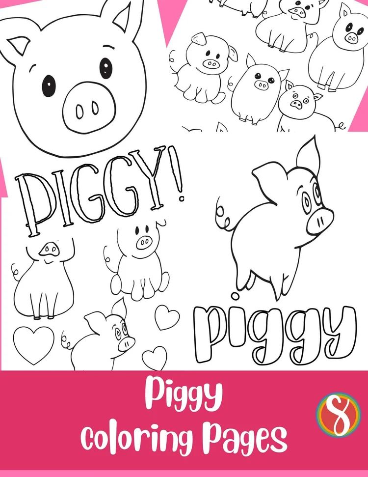 Free Pig Coloring Pages — Stevie Doodles