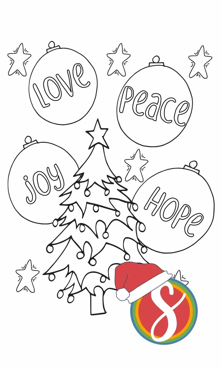 I Love You Christmas Coloring Pages — Stevie Doodles