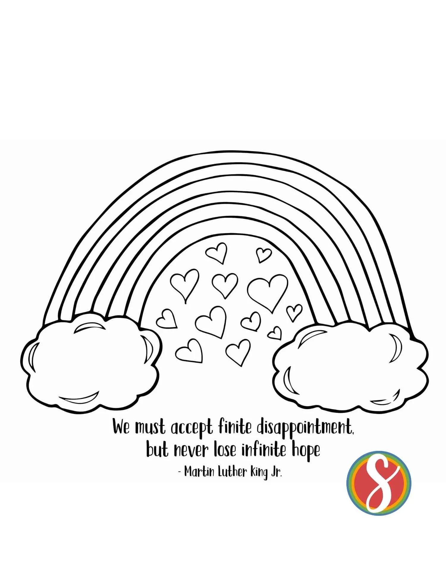 Free MLK Jr Quote Coloring Pages — Stevie Doodles