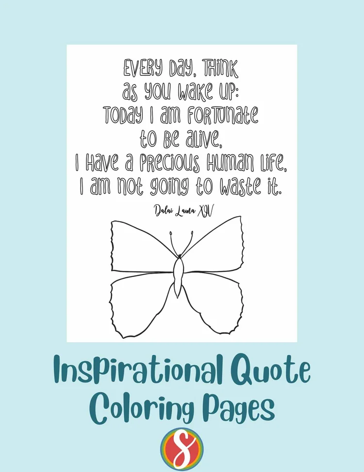 30+ Free Inspirational Quote Coloring Pages — Stevie Doodles