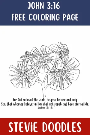 Free John 3:16 Coloring Pages — Stevie Doodles