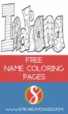 INDIANA Free Name Coloring Page — Stevie Doodles