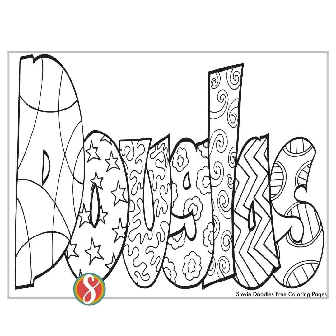 Free Douglas Coloring Page — Stevie Doodles