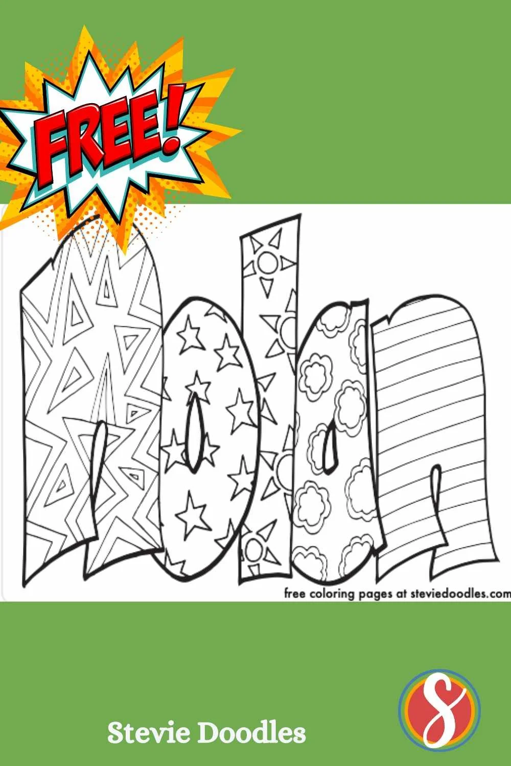 Free Nolan Coloring Page — Stevie Doodles