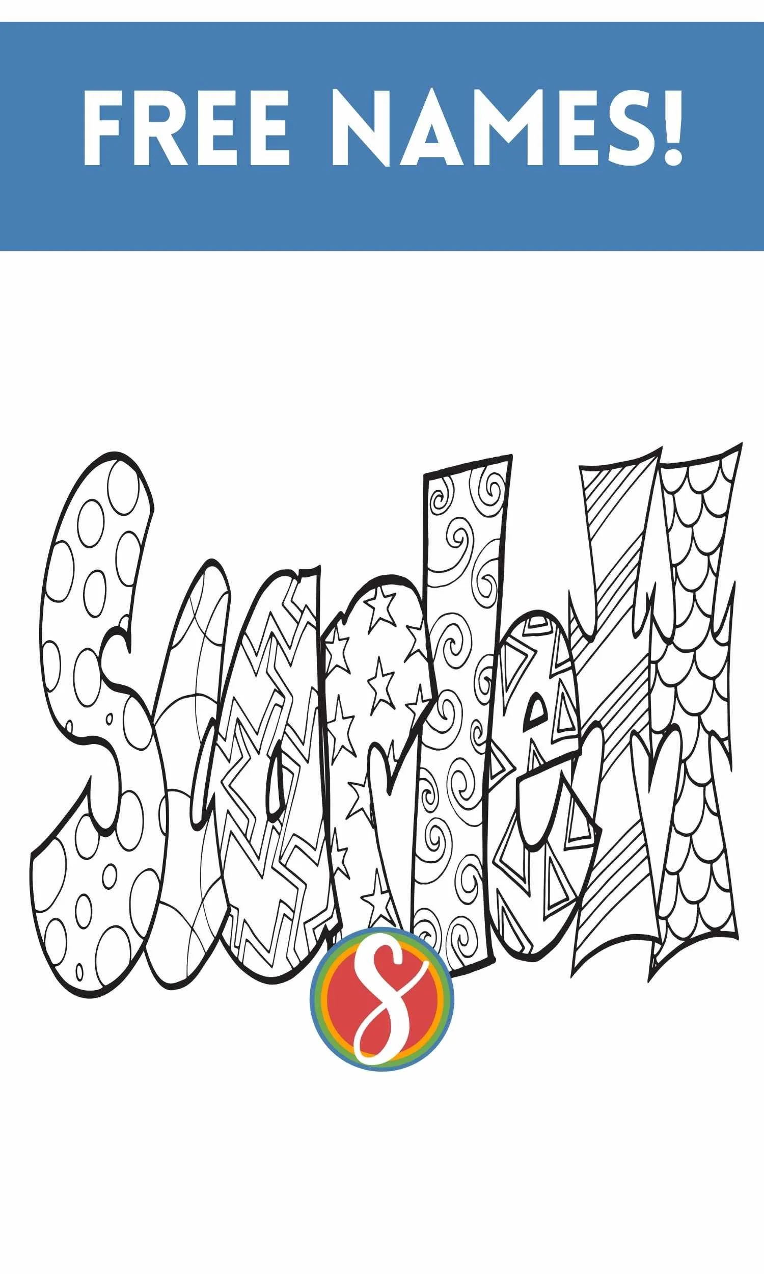 SCARLETT! 3 Free Printable Coloring Pages — Stevie Doodles