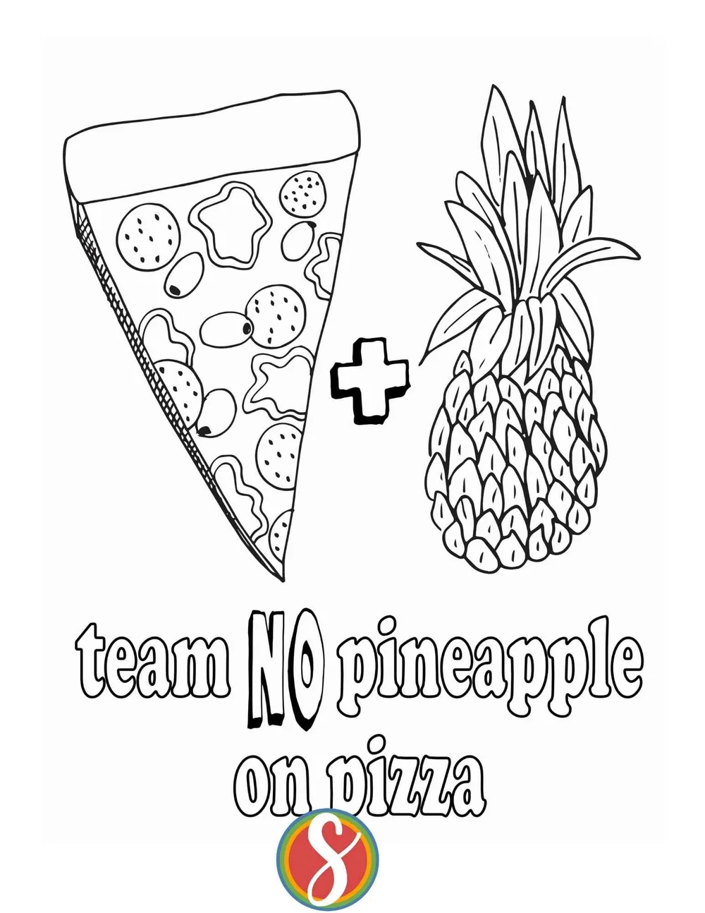 Free Pineapple Coloring Pages — Stevie Doodles