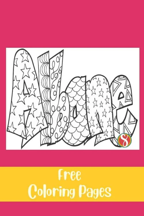 Free Albane Coloring Page — Stevie Doodles