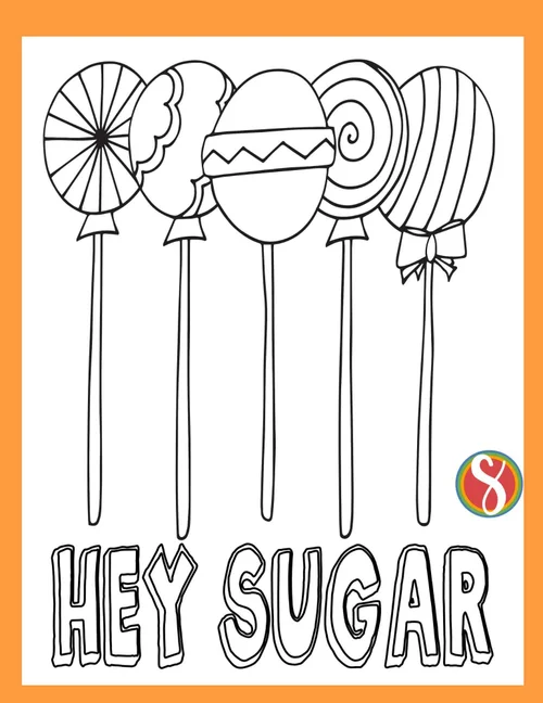 Free Candy Coloring Pages — Stevie Doodles