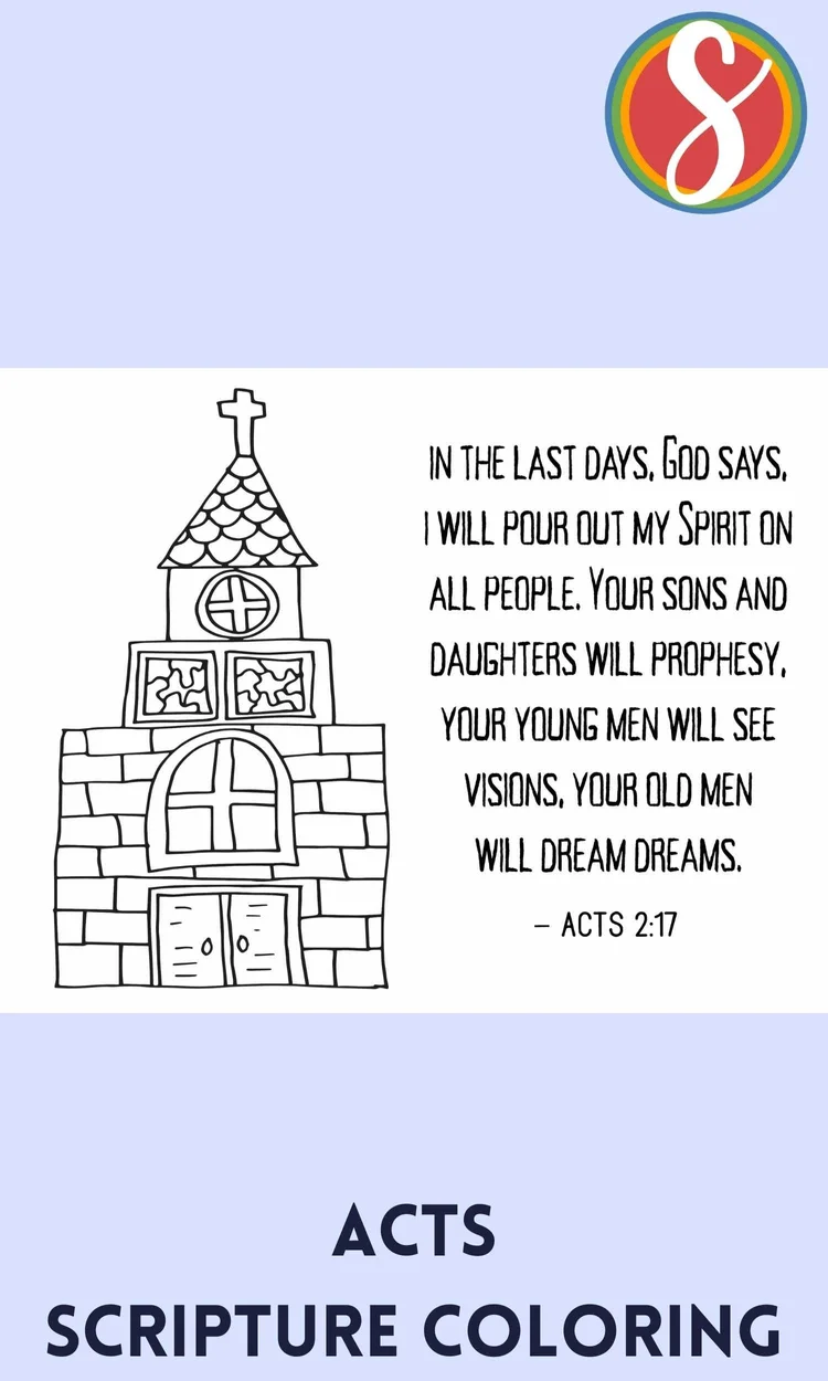 Free Acts Coloring Pages - Scripture — Stevie Doodles