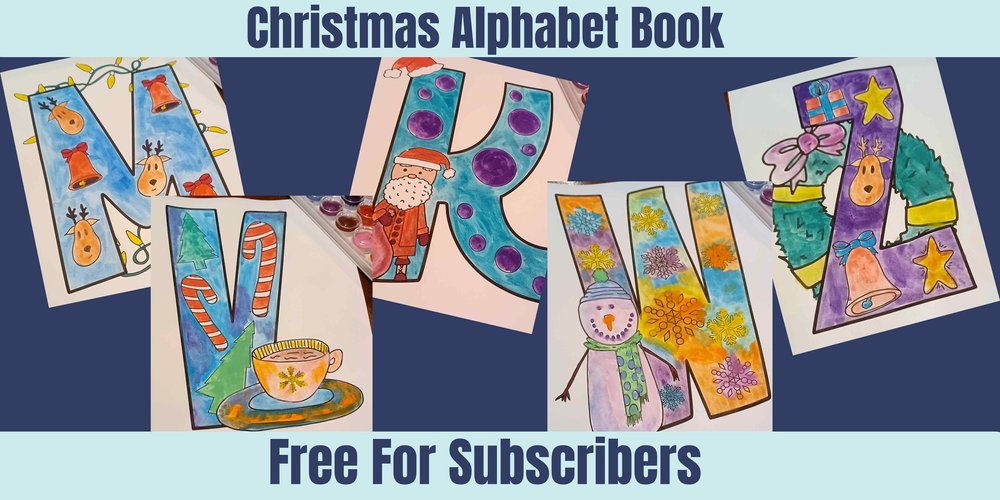 Christmas Alphabet Coloring Book — Stevie Doodles