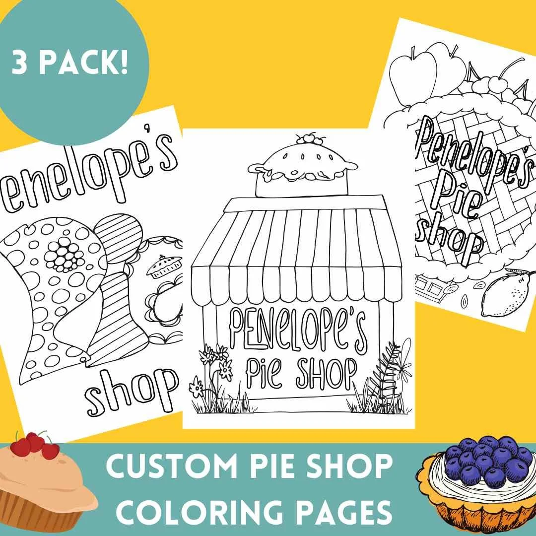 Free Pie Coloring Page — Stevie Doodles