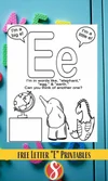 Letter E Coloring Pages — Stevie Doodles