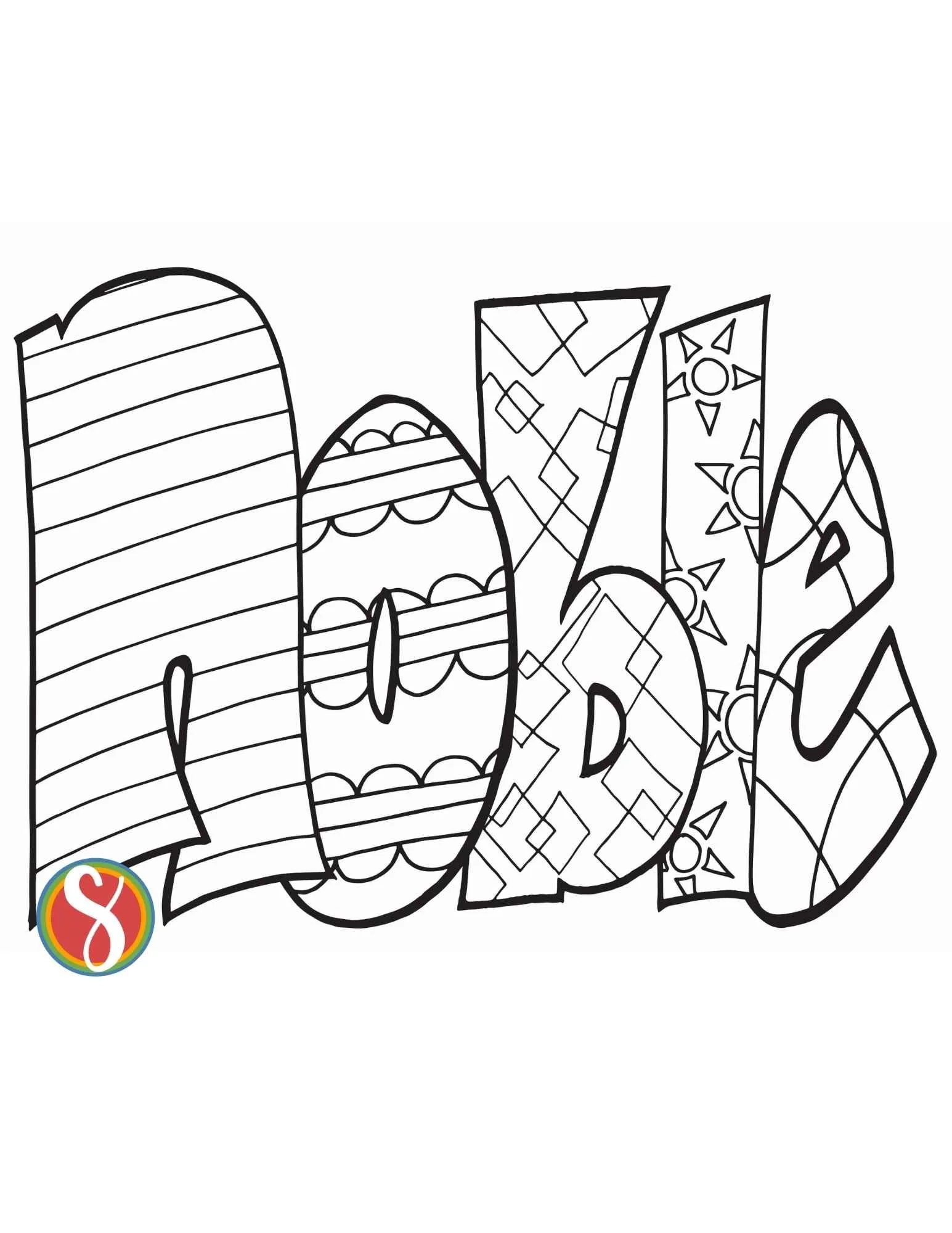 Free Noble Name Coloring Pages — Stevie Doodles
