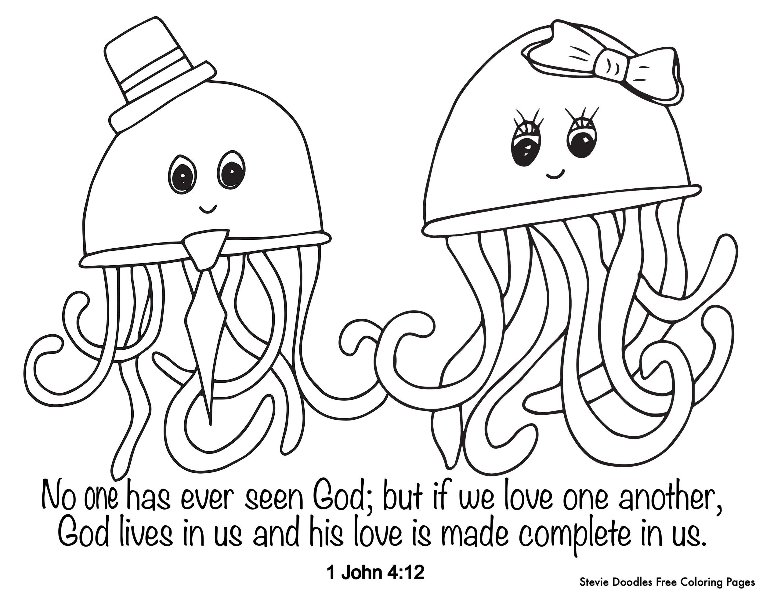 Free 1 John Coloring Page Printables — Stevie Doodles