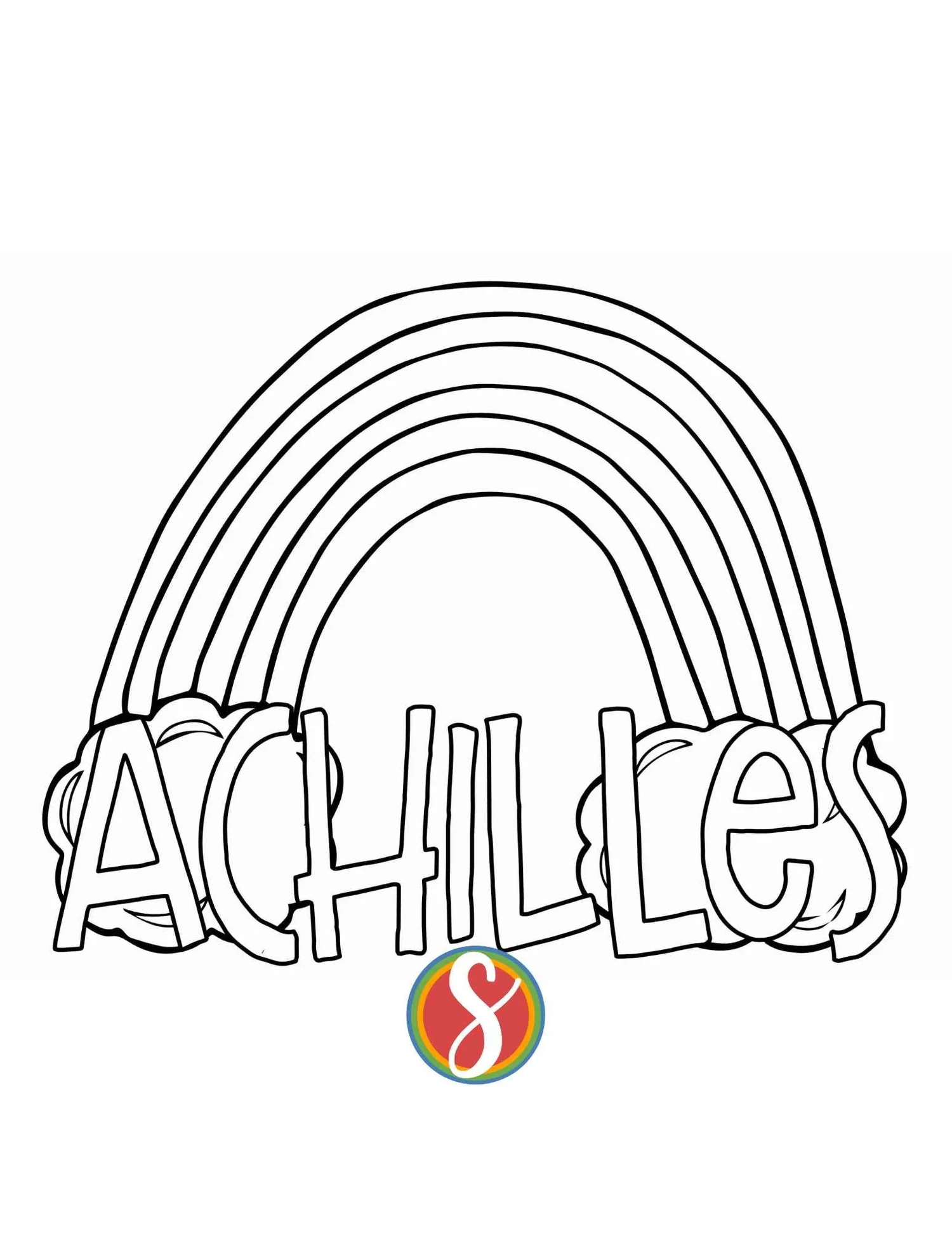 ACHILLES Free Name Coloring Page — Stevie Doodles