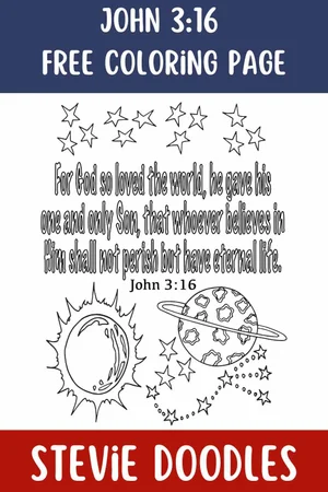 Free John 3:16 Coloring Pages — Stevie Doodles