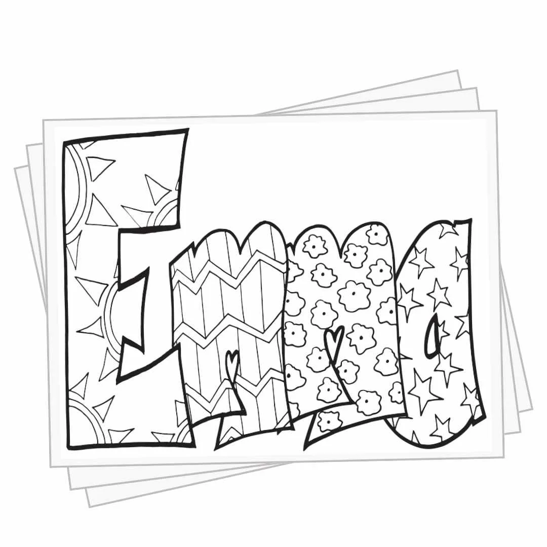 Free Emma Coloring Page — Stevie Doodles