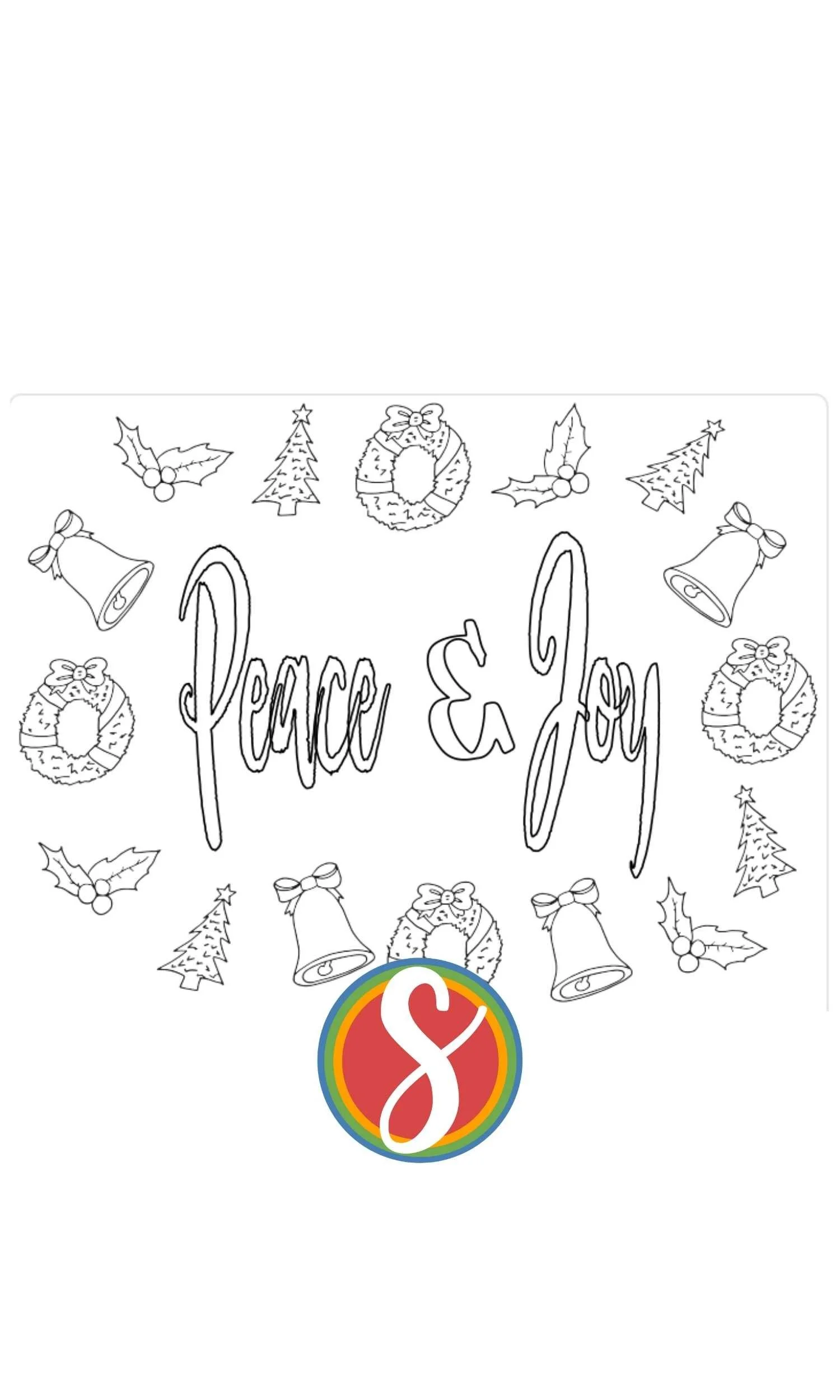 Christmas Joy Coloring Pages Sketch Coloring Page