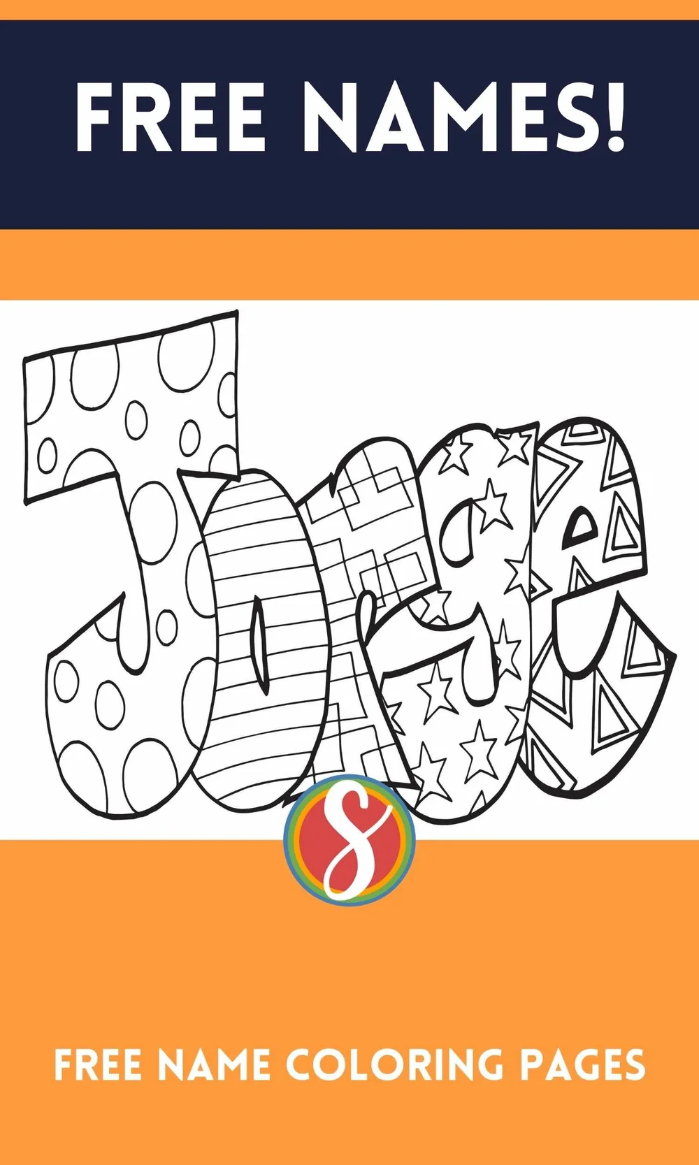 Free JORGE Name Coloring Page Printable — Stevie Doodles