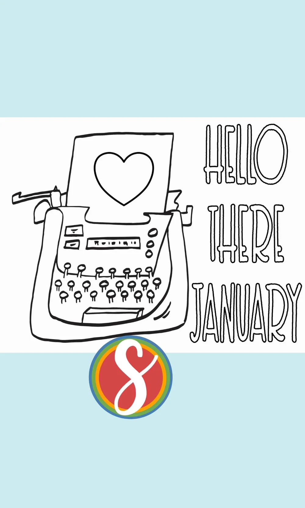 January Coloring Pages — Stevie Doodles