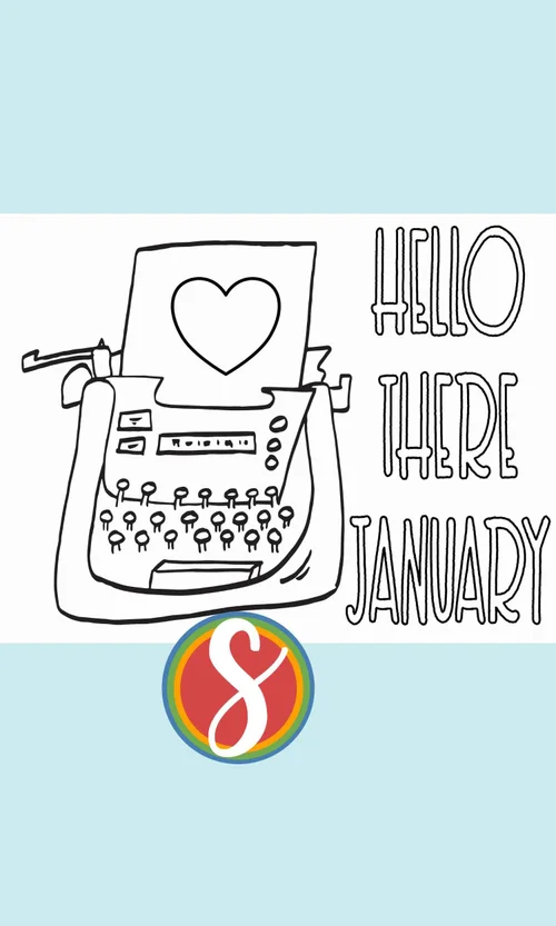 January Coloring Pages — Stevie Doodles