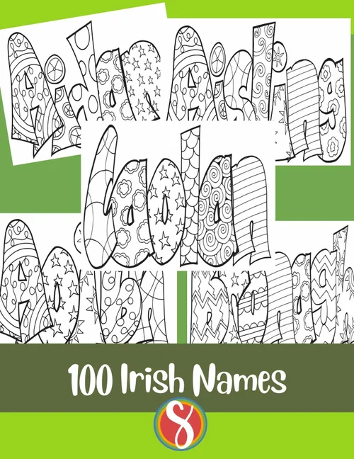100 Irish Names + Coloring Pages — Stevie Doodles
