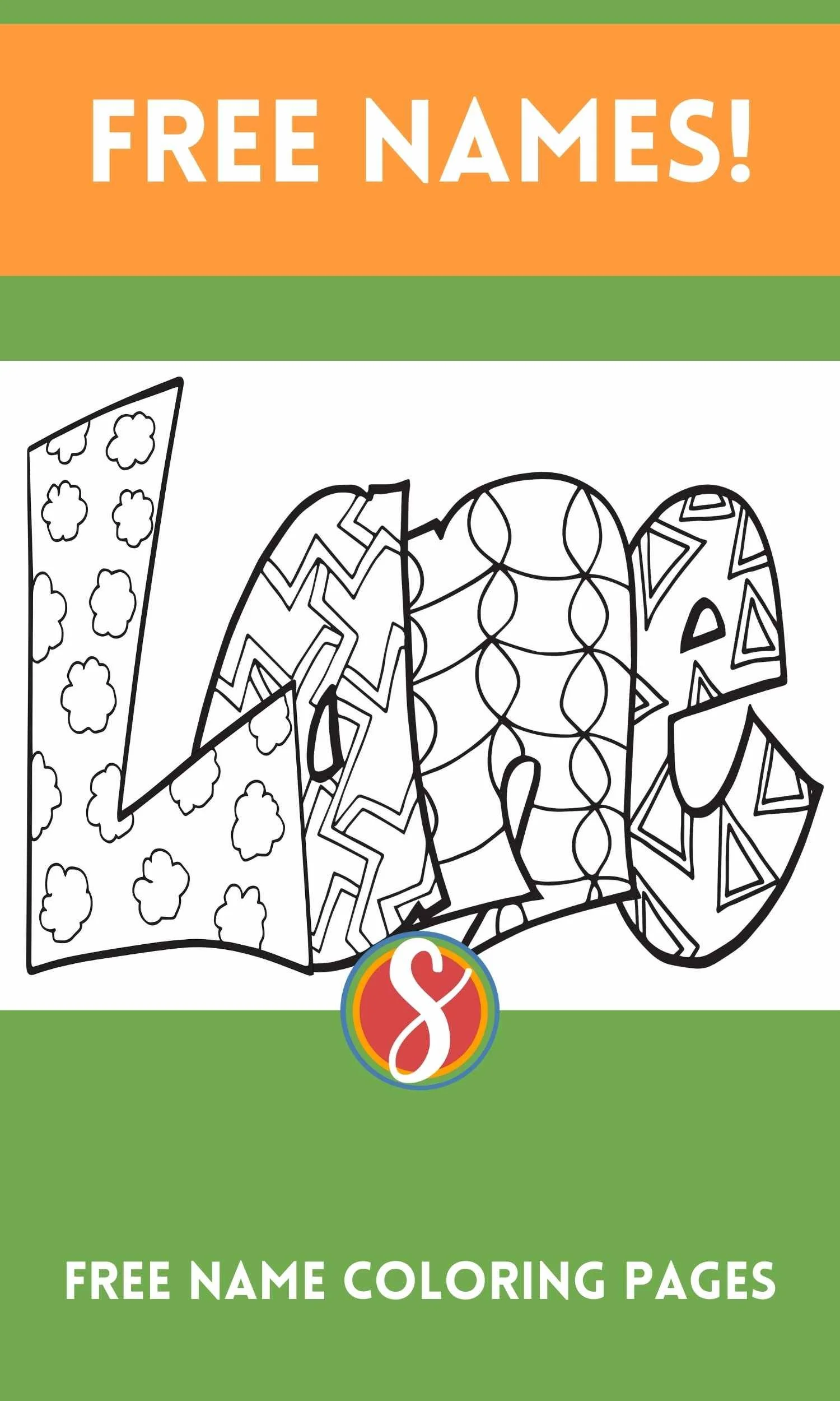 Free Lane Coloring Page — Stevie Doodles