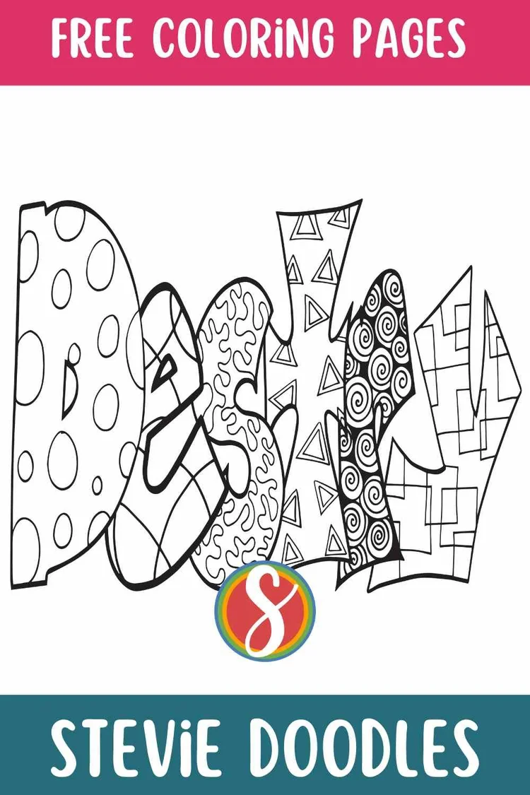 Free Destry Coloring Page — Stevie Doodles