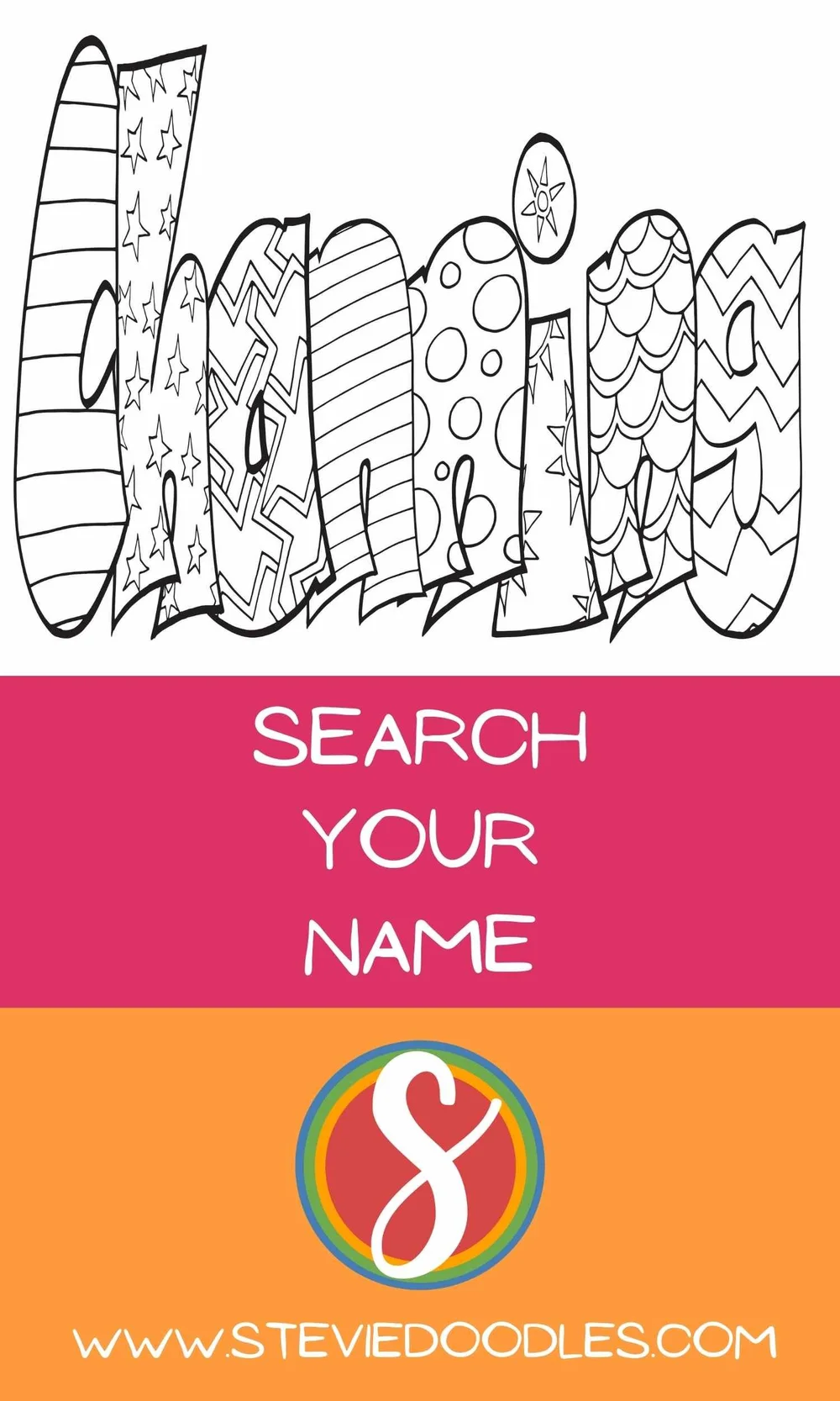 CHANNING Free Name Coloring Page — Stevie Doodles