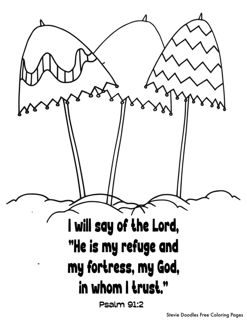 10 Free Psalm 91 Coloring Pages — Stevie Doodles
