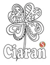 Free CIARAN Name Coloring Pages — Stevie Doodles