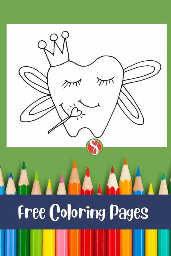 Free Tooth Fairy Coloring Pages — Stevie Doodles